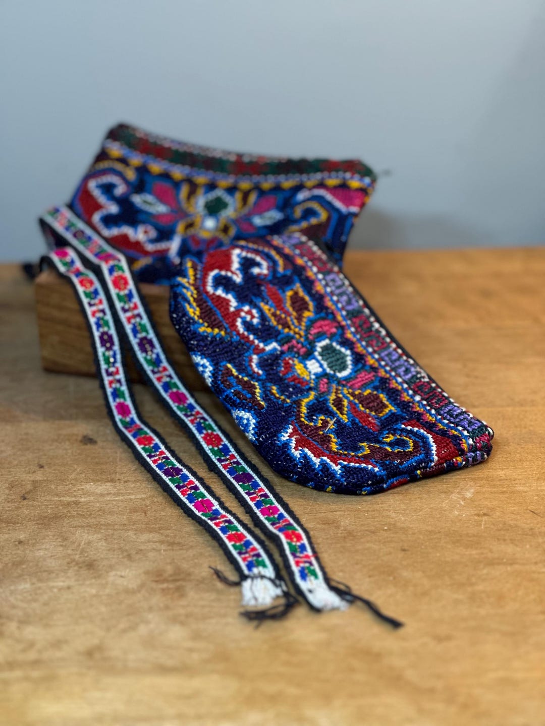 Vintage Embroidered Bag ~ Silk Petit Point Needlepoint AND Ribbons ...