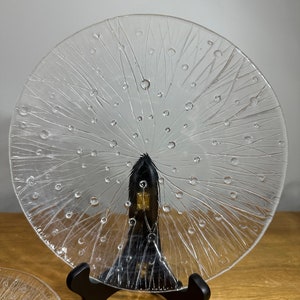 Set of 3 Vintage Glass Plates ~ Dew Drops on Grass ~ Selezione IVV ...