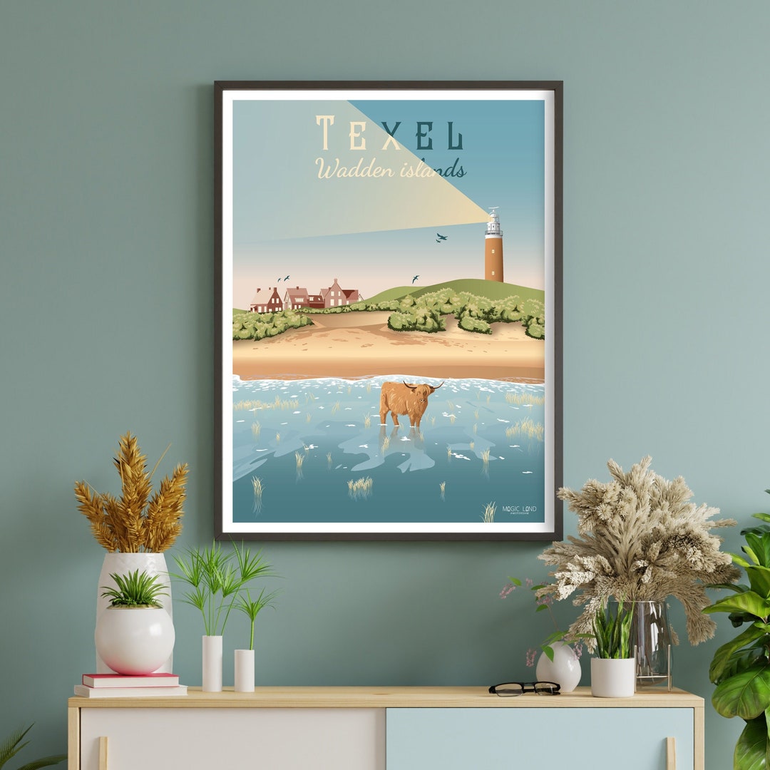 Affiche De L'île De Texel - Etsy