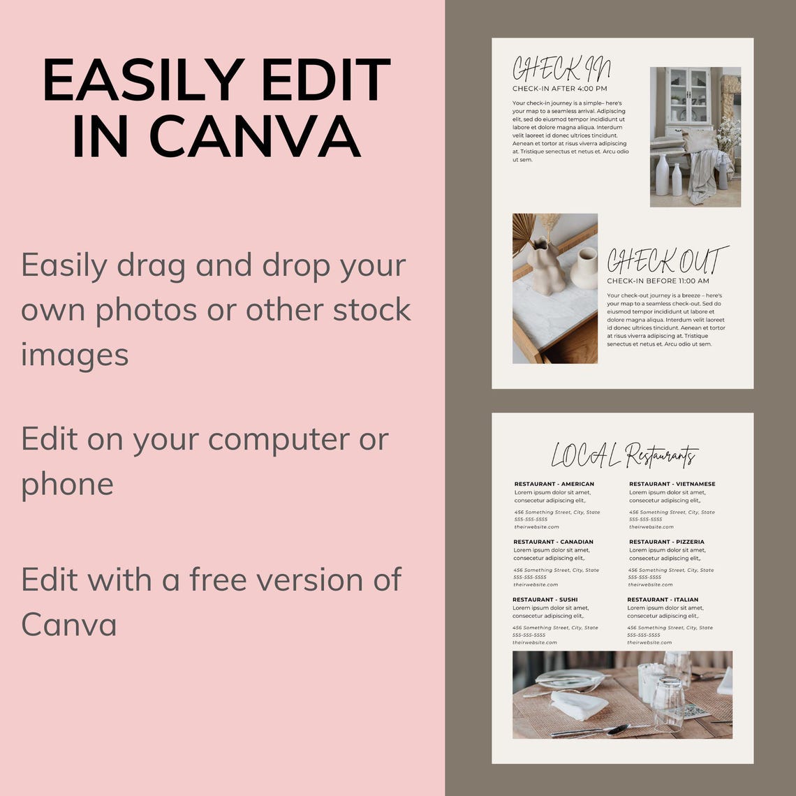 Airbnb Welcome Book | Welcome Packet | Welcome Package | Editable ...