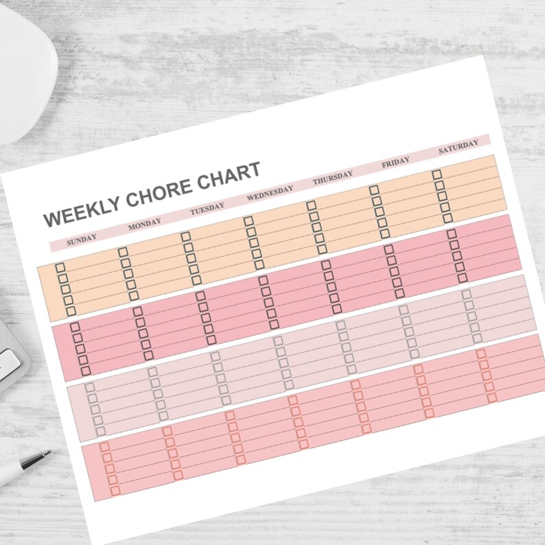 Family Chore Chart | Responsibility Chart | EDITABLE With Google Sheets ...