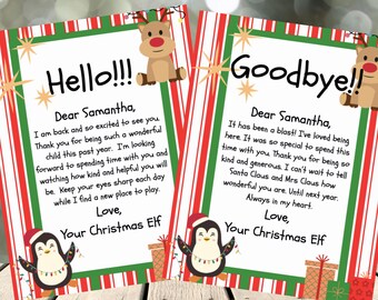 Editable Elf Letters | Hello & Goodbye | Return Letters | Editable in ...