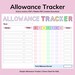 Allowance Tracker Kids Allowance Chart Kids Chore Chart PDF Fillable ...