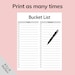 Vision Board Template | Goal Tracker, Bucket List (PDF) - Etsy