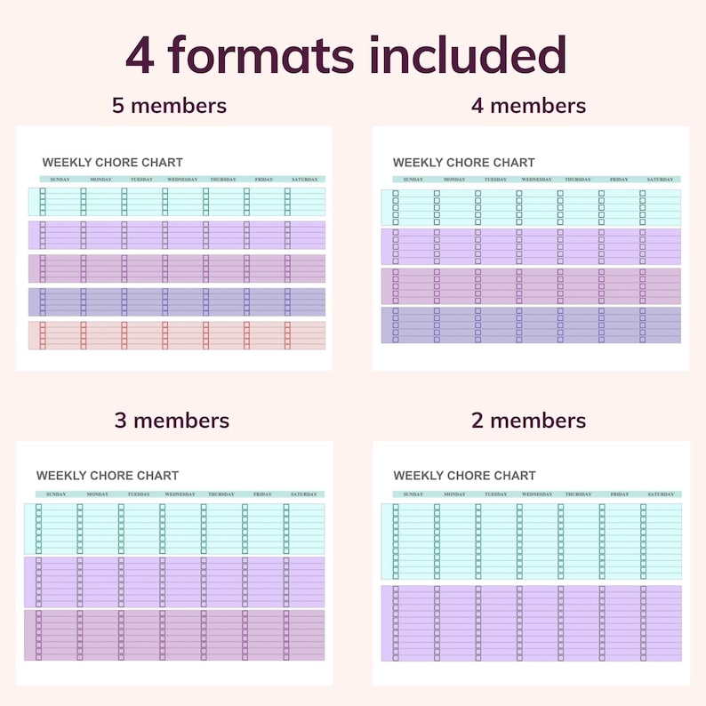 Kids Chore Chart | Responsibility Chart | EDITABLE With Google Sheets ...