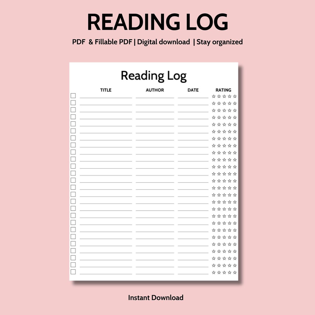 Book Log | Reading List | Reading Planner | Reading Tracker | Reading ...