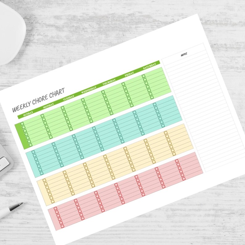 Family Chore Chart | Kids Chore Chart | PDF | Easy to Use ...