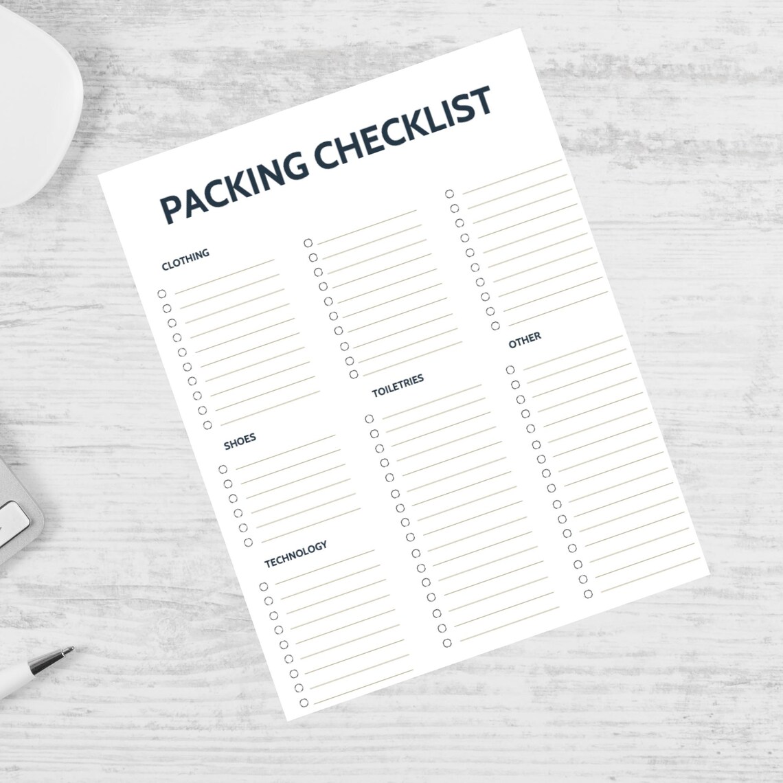 Travel Packing List | Travel Packing Checklist | PDF & Fillable PDF ...
