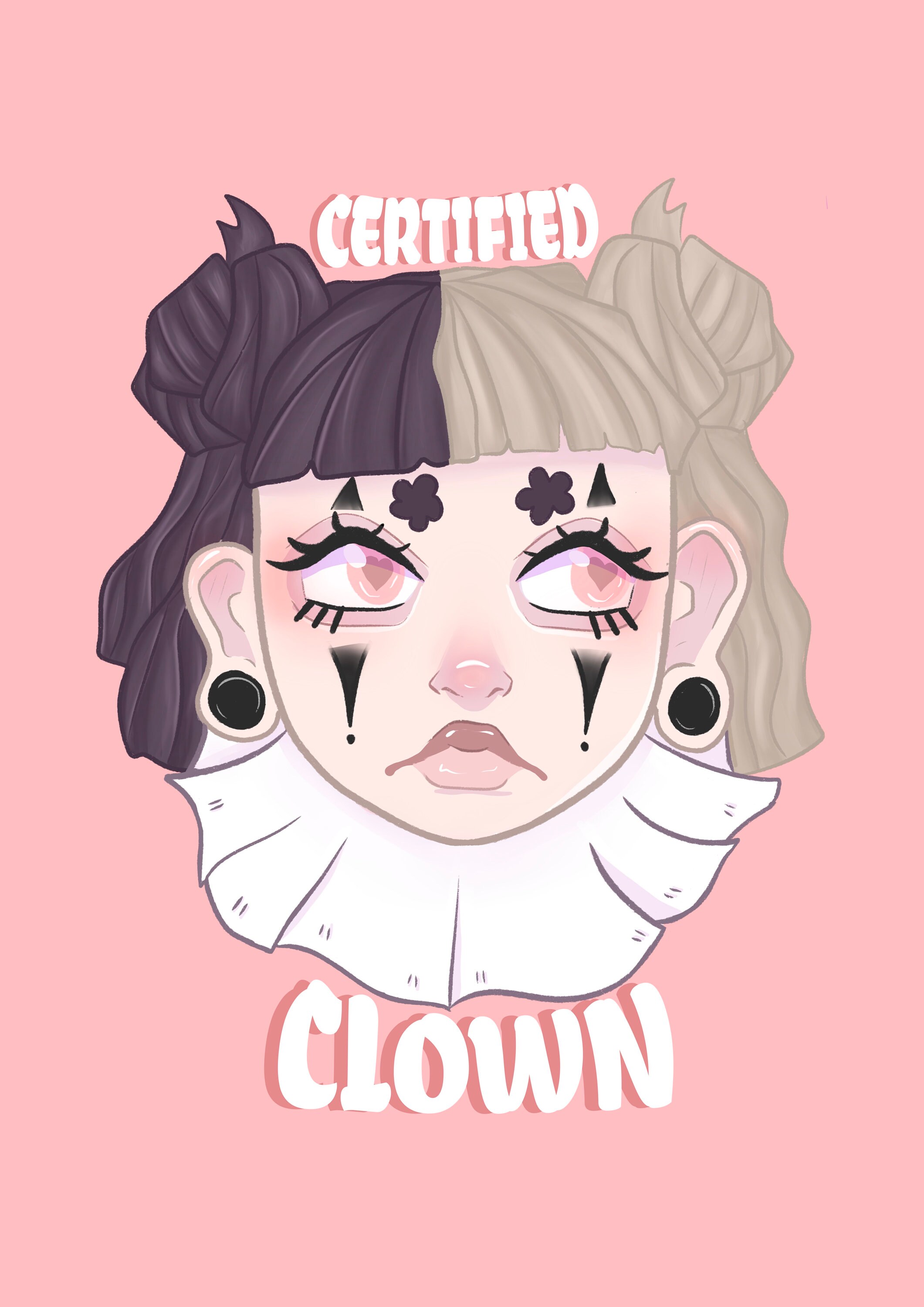 Certified Clown Meme Print / Clown Girl Print / Cute Clown Girl Print ...