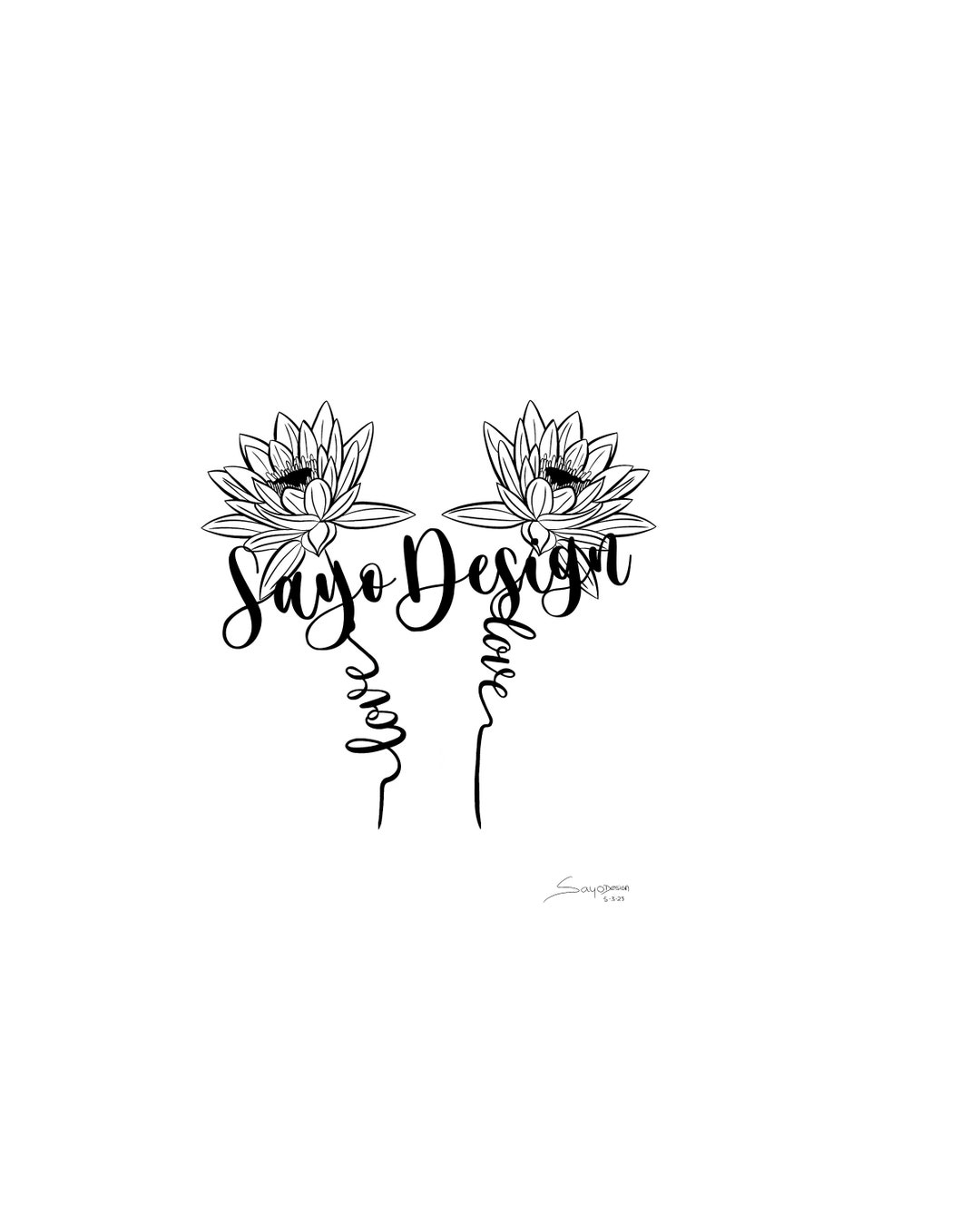 Digital Print Tattoo Drawing - Etsy