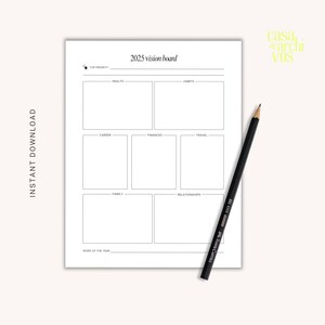 2025 Vision Board | Printable Vision Board Journal | Vision Board ...