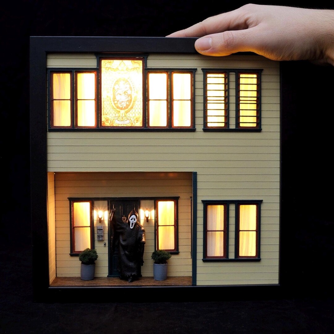 Scream Movie House Frame Diorama, Ghostface Model, Stus House, Horror ...