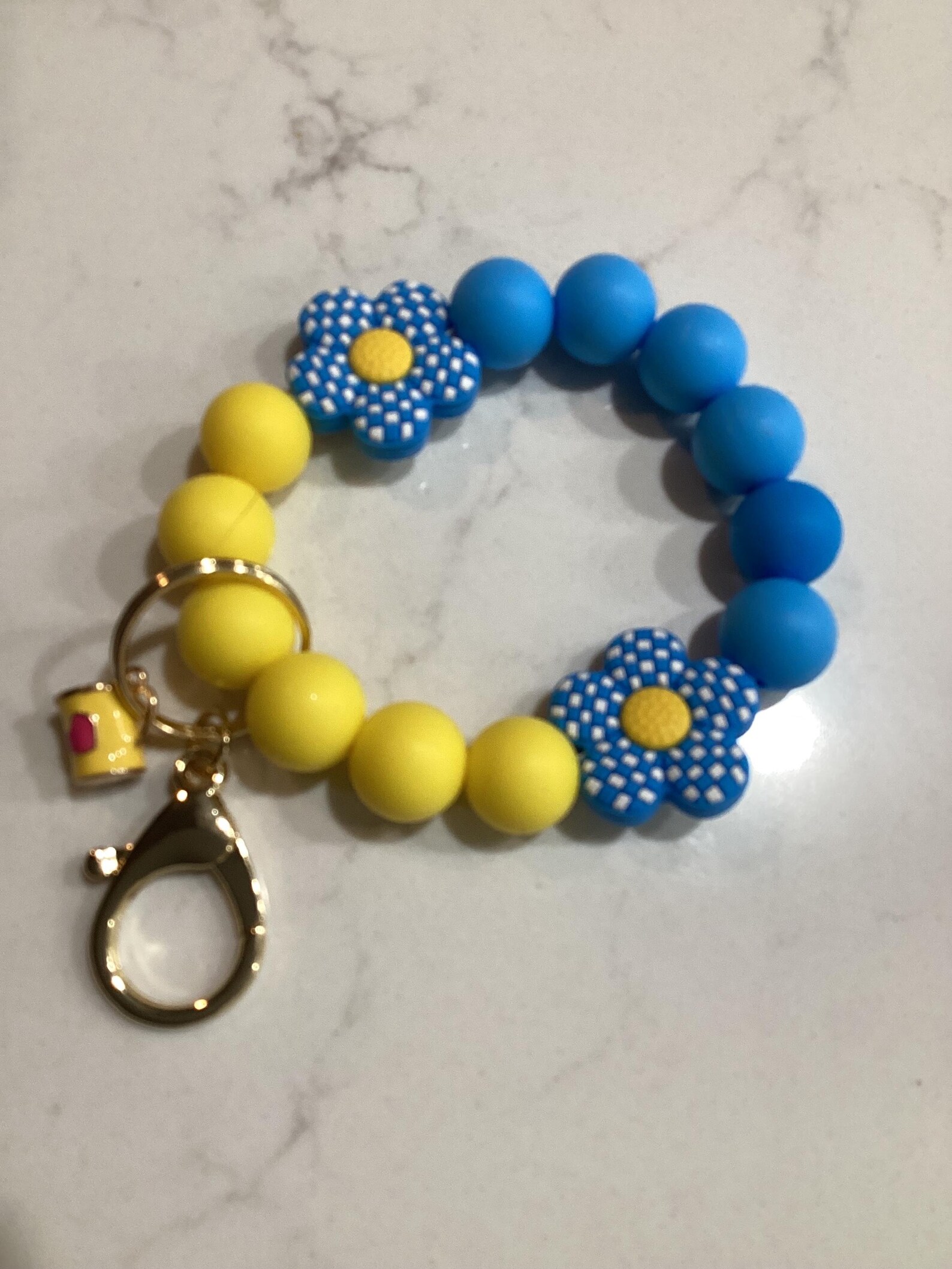 Blue and Yellow Wristlets. Makes Great Keychains and Easy Way to Keep ...