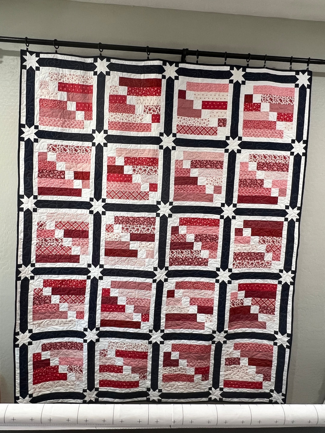 Red, White and Blue Star Quilt - Etsy