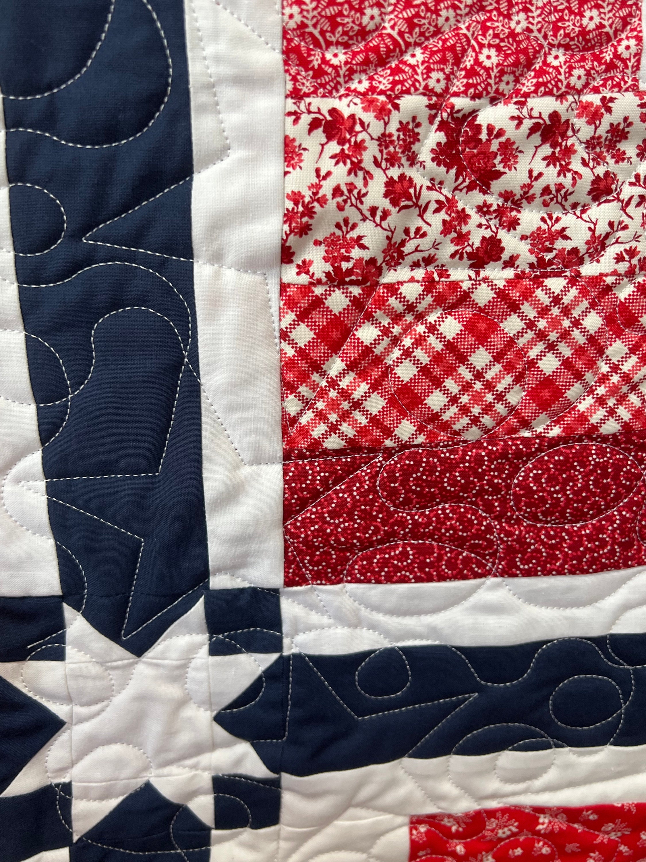 Red, White and Blue Star Quilt - Etsy