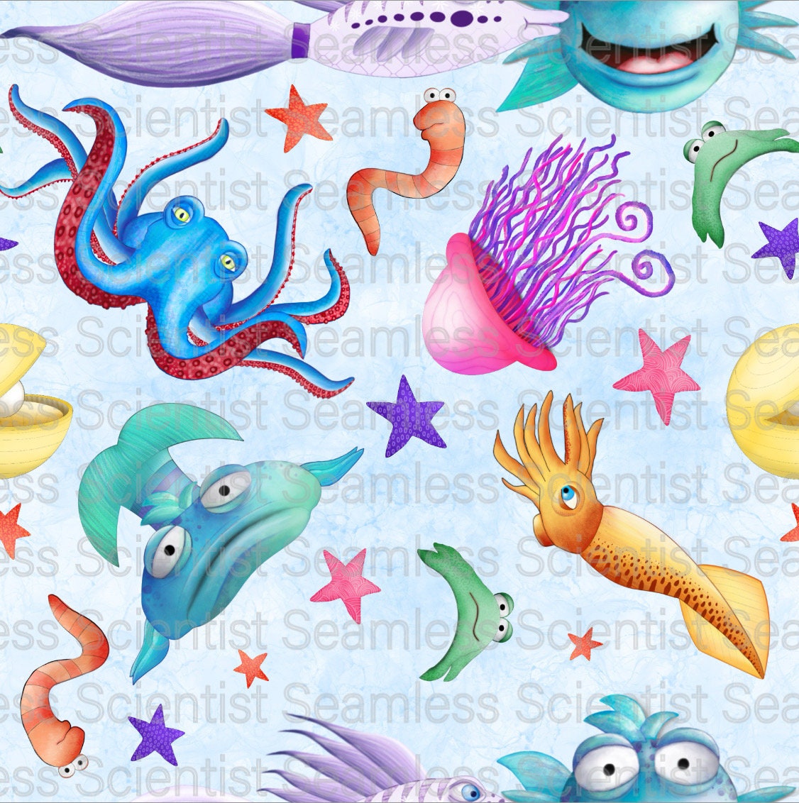 Pout Pout Fish Seamless File - Etsy