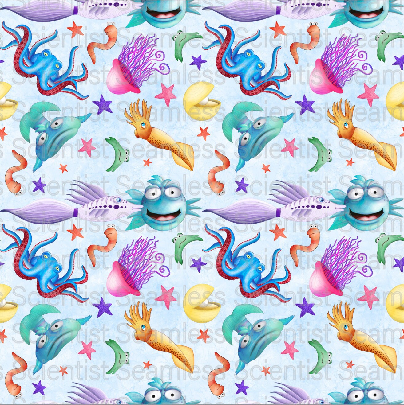 Pout Pout Fish Seamless File - Etsy