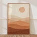 Sunset Desert Landscape Wall Art, Digital Download Terracotta Boho Wall ...