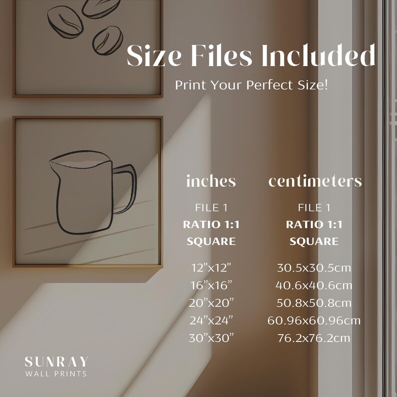 Milk Pitcher Square Wall Art Printable, Minimalist Black Beige Line Art ...
