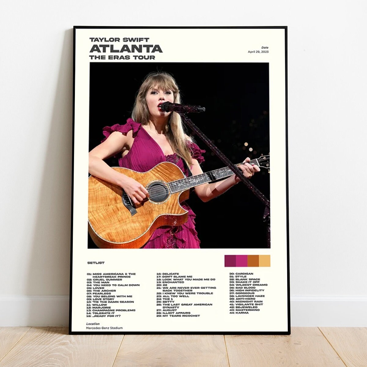 Custom Eras Tour Poster, Taylor Poster, The Eras Tour Setlist Poster ...