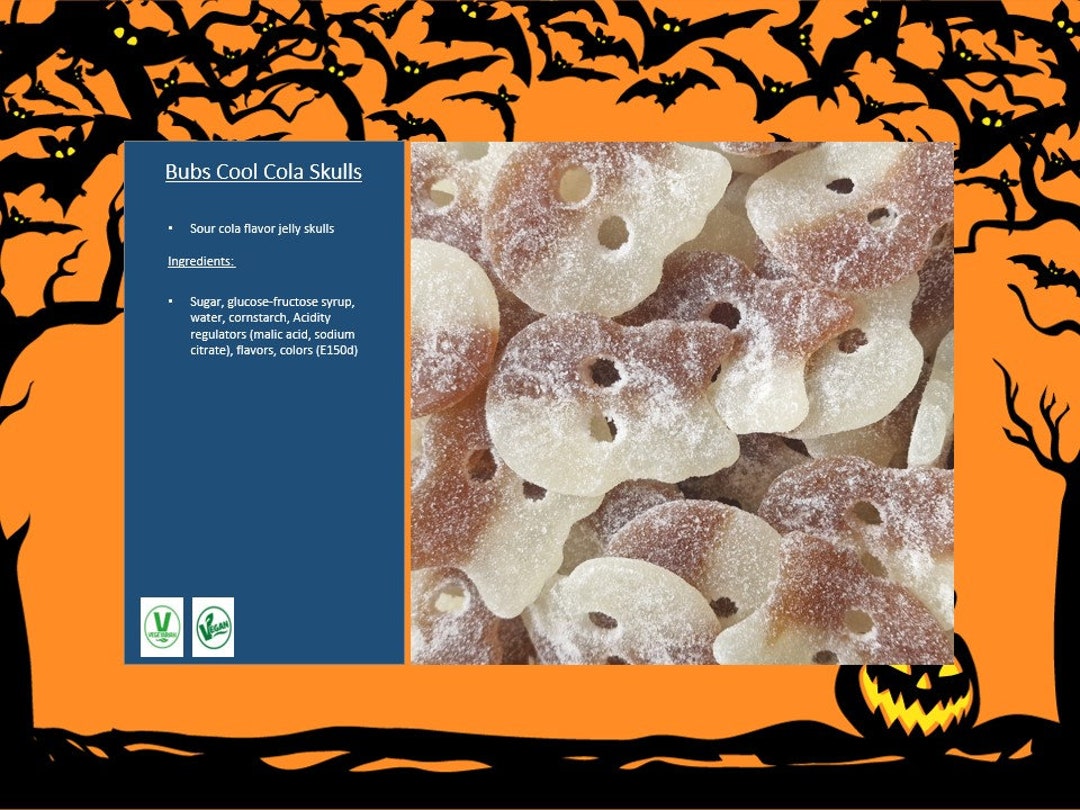 Halloween 500g BUBS Cool Cola Skulls Pick and Mix Sweet - Etsy UK