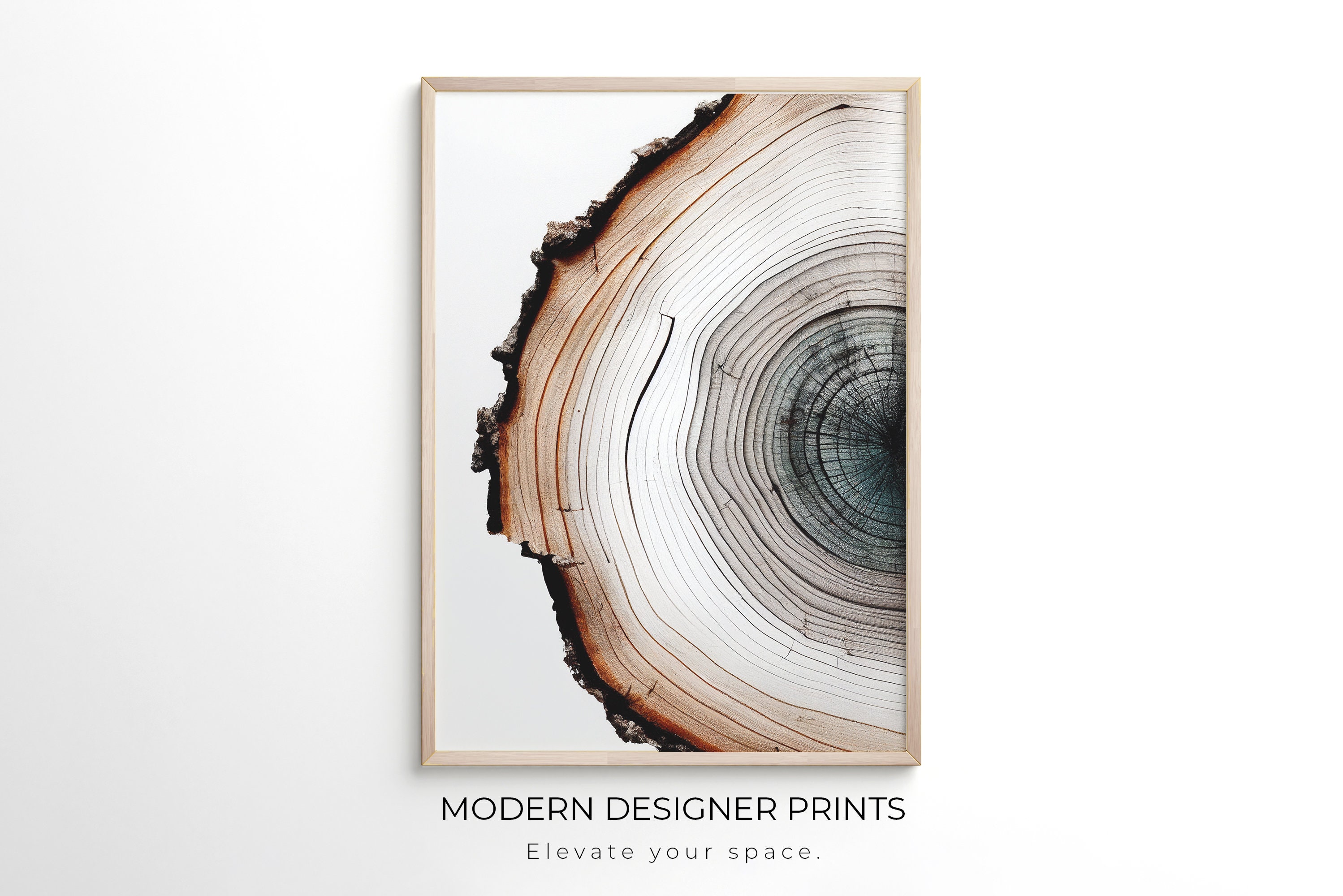 Tree Rings Print Brown Coloured Tree Print Pine Tree Ring Printable Art ...
