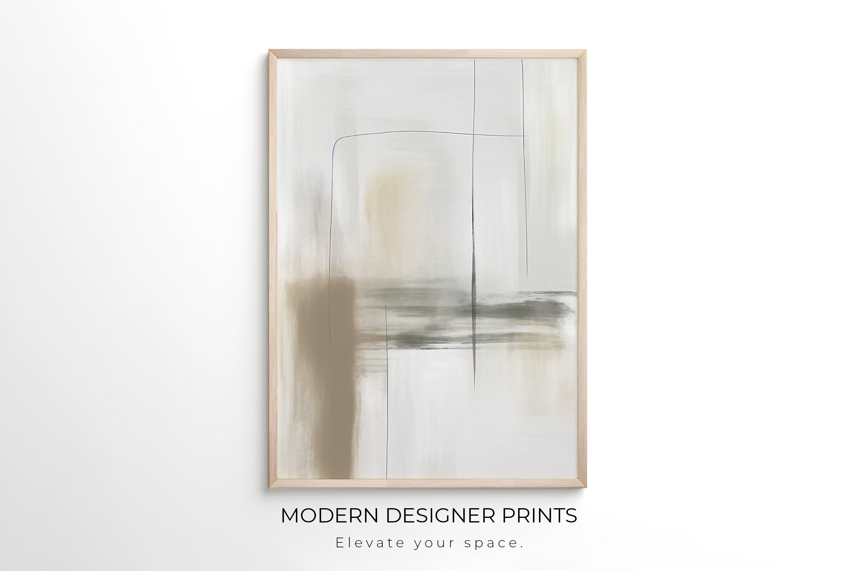 Set of 3 Modern Art Simple Neutral Wall Art Pastel Nordic Prints Simple ...