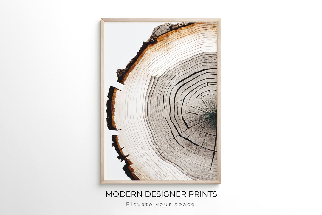 Tree Rings Print Brown Coloured Tree Print Pine Tree Ring - Etsy