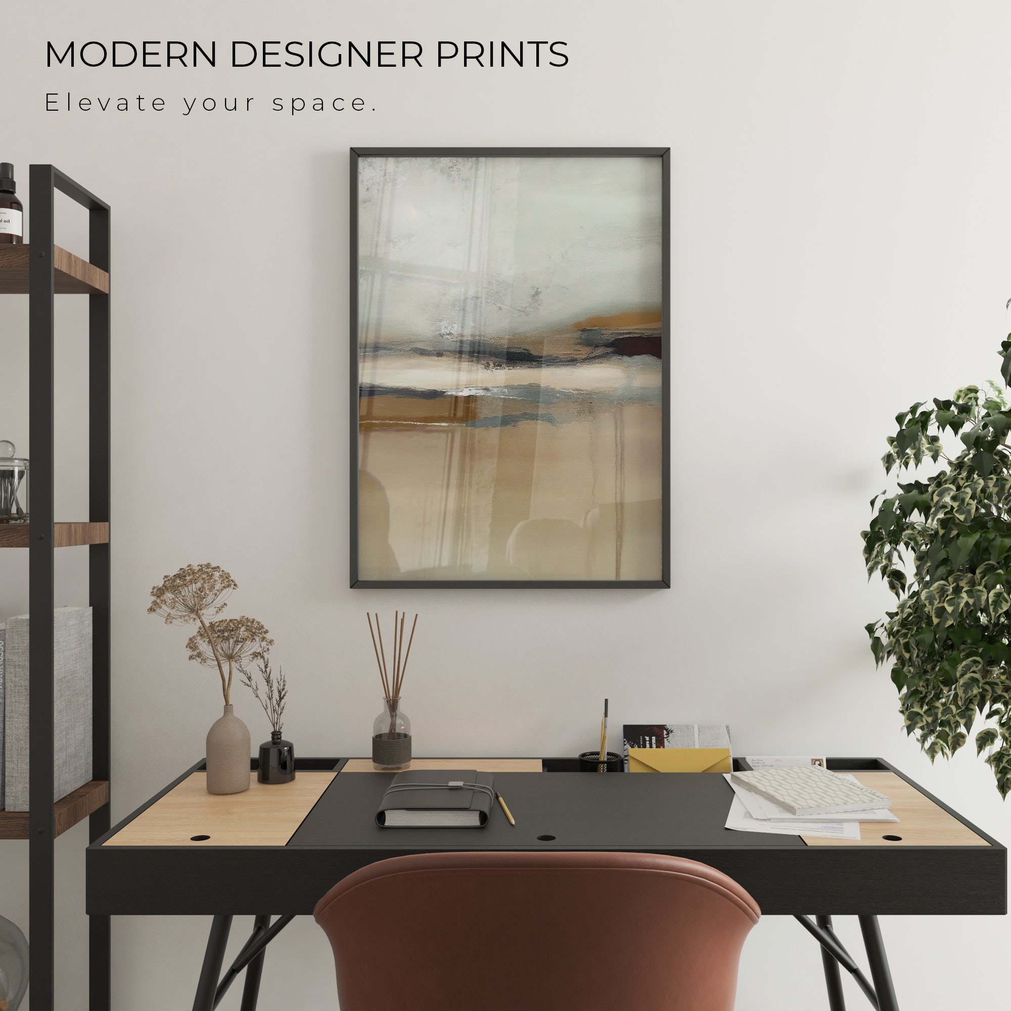 Modern Art Simple Neutral Wall Art Pastel Nordic Prints Simple Abstract ...