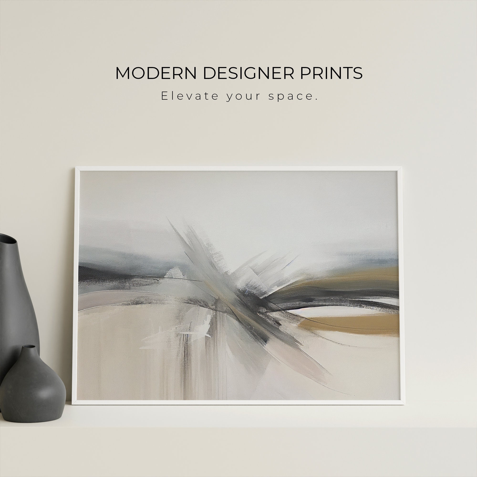 Abstract Art Modern Art Neutral Contemporary Art - Etsy