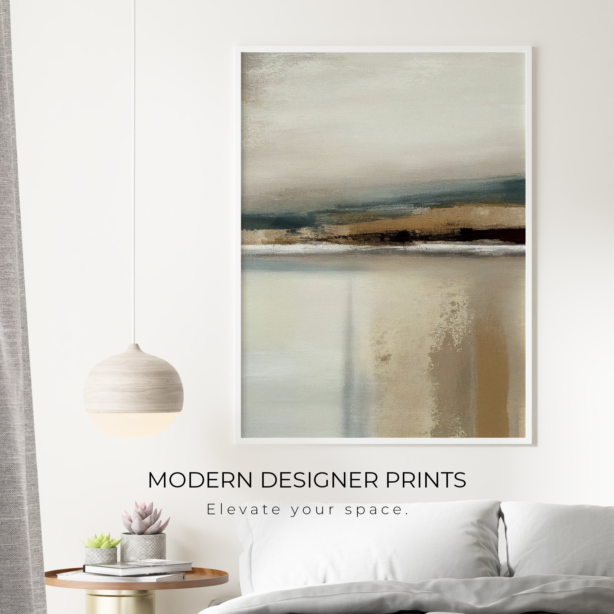 Modern Art Simple Neutral Wall Art Pastel Nordic Prints Simple Abstract ...