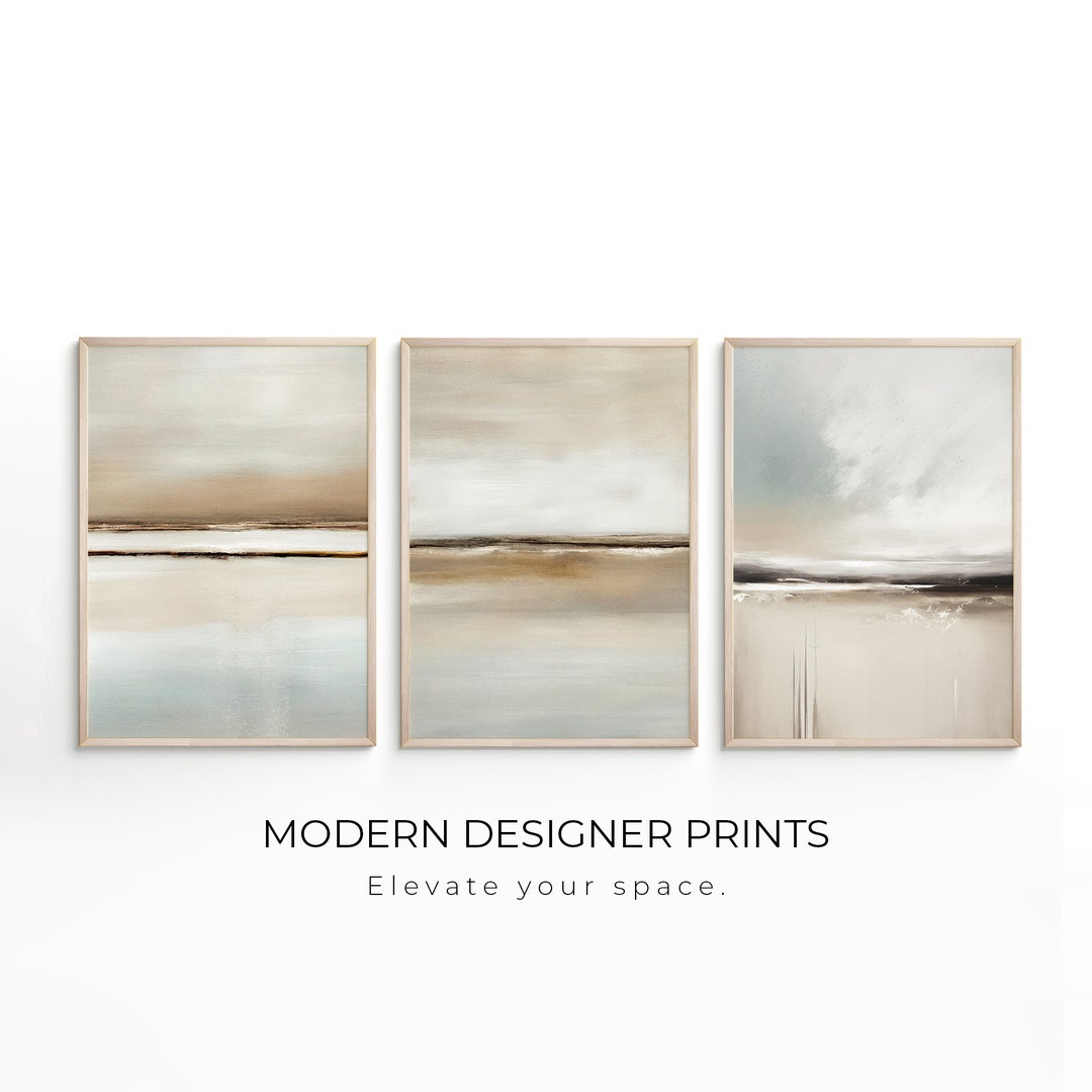 Set of 3 | Modern Art | Simple Neutral | Wall Art | Pastel Nordic ...