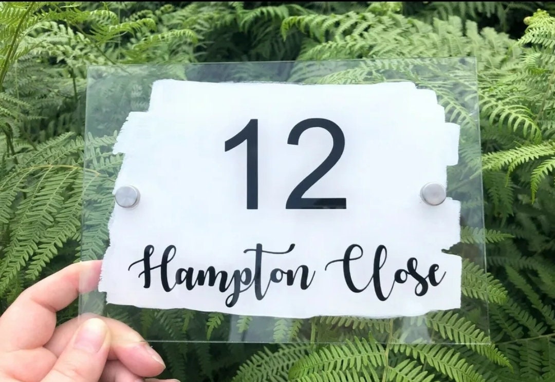 Bespoke Personalised Modern Door Sign/ House Sign/ Acrylic House Sign ...