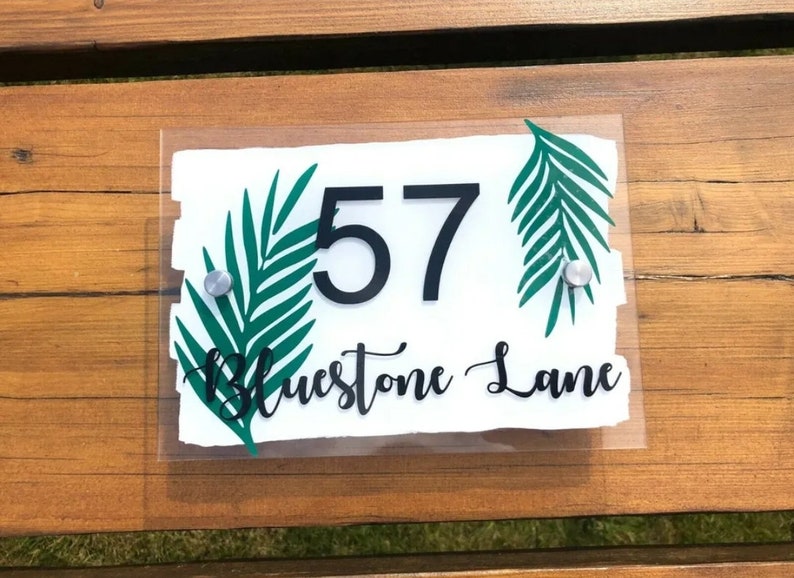 Bespoke Personalised Modern Door Sign/ House Sign/ Acrylic House Sign ...