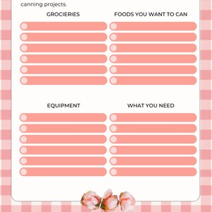 Printable Canning Planner Canning Log Food Preservation Log Canning ...
