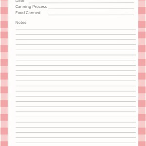 Printable Canning Planner Canning Log Food Preservation Log Canning ...