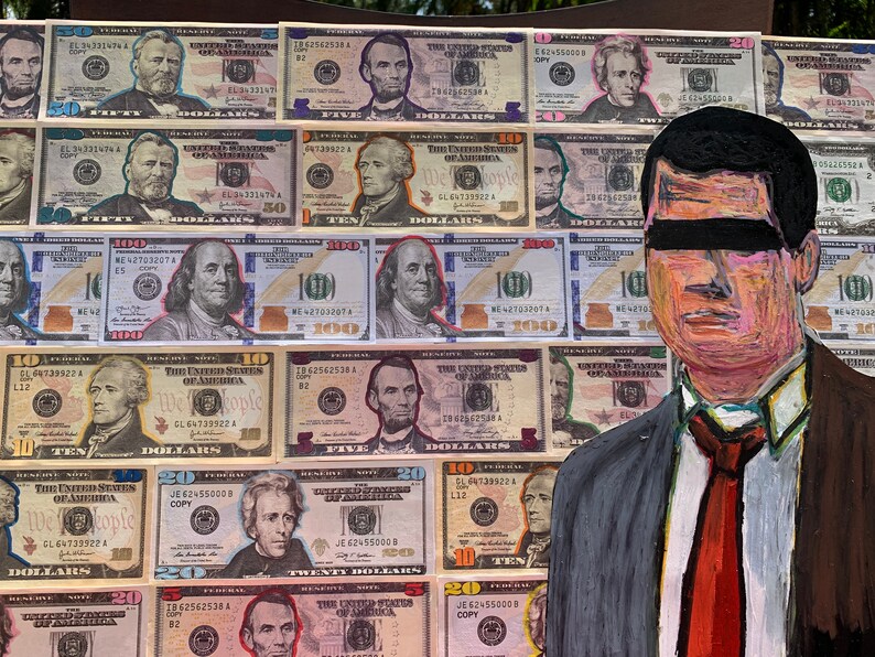 Bud Fox Wall Street Collage Painting on Canvas 18x24 - Etsy