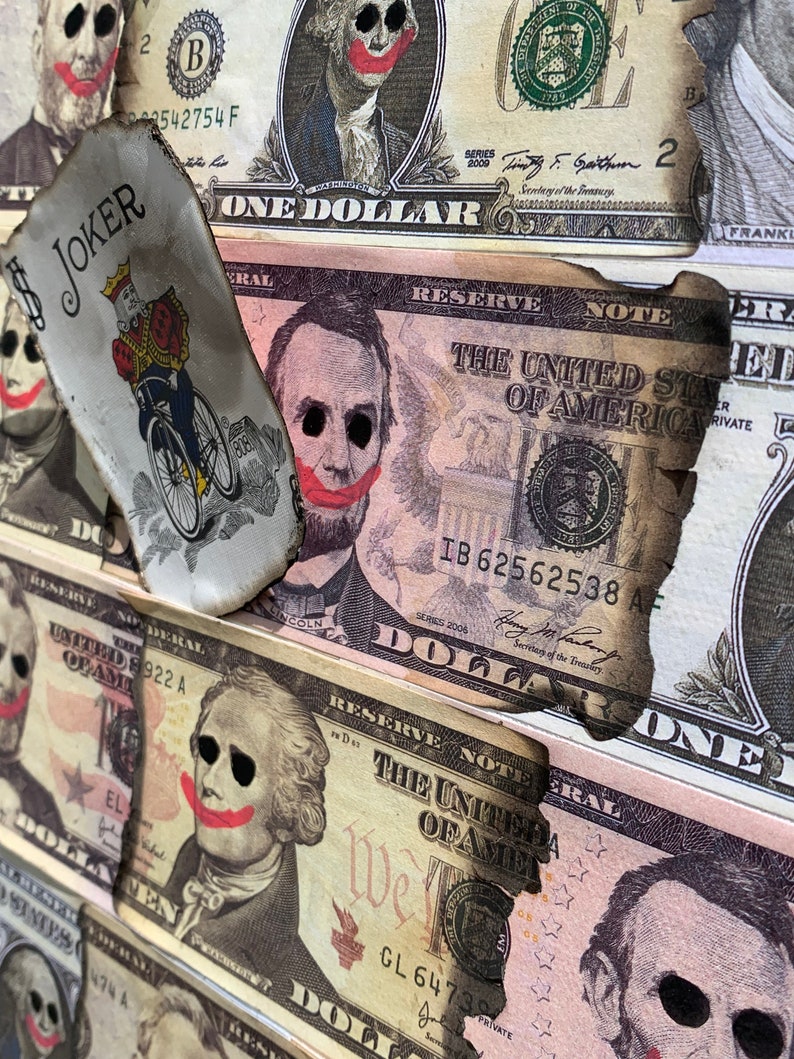 Batman the Dark Knight Joker Collage Print Painting on Canvas 24x30 - Etsy