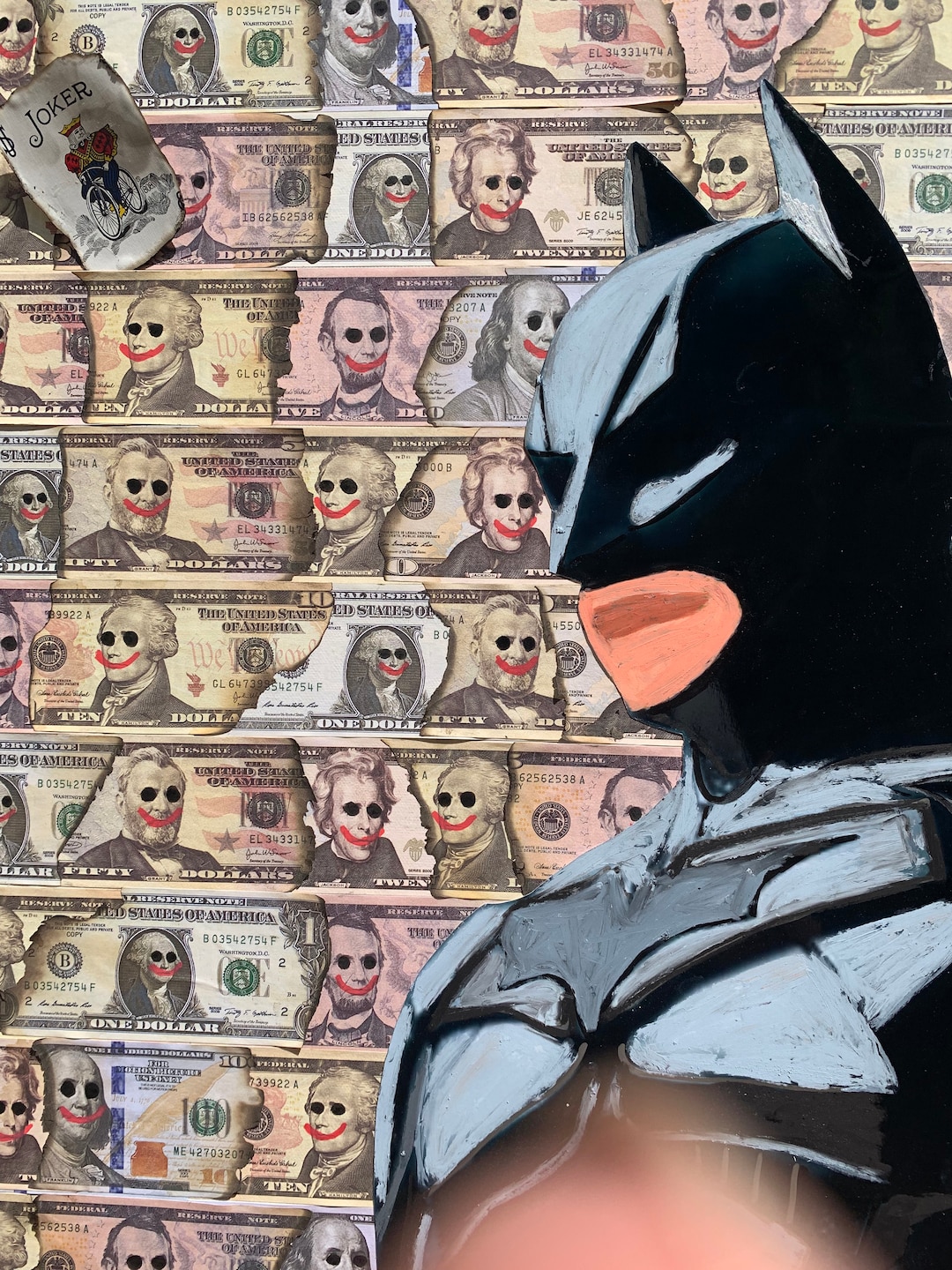 Batman the Dark Knight Joker Collage Print Painting on Canvas - Etsy