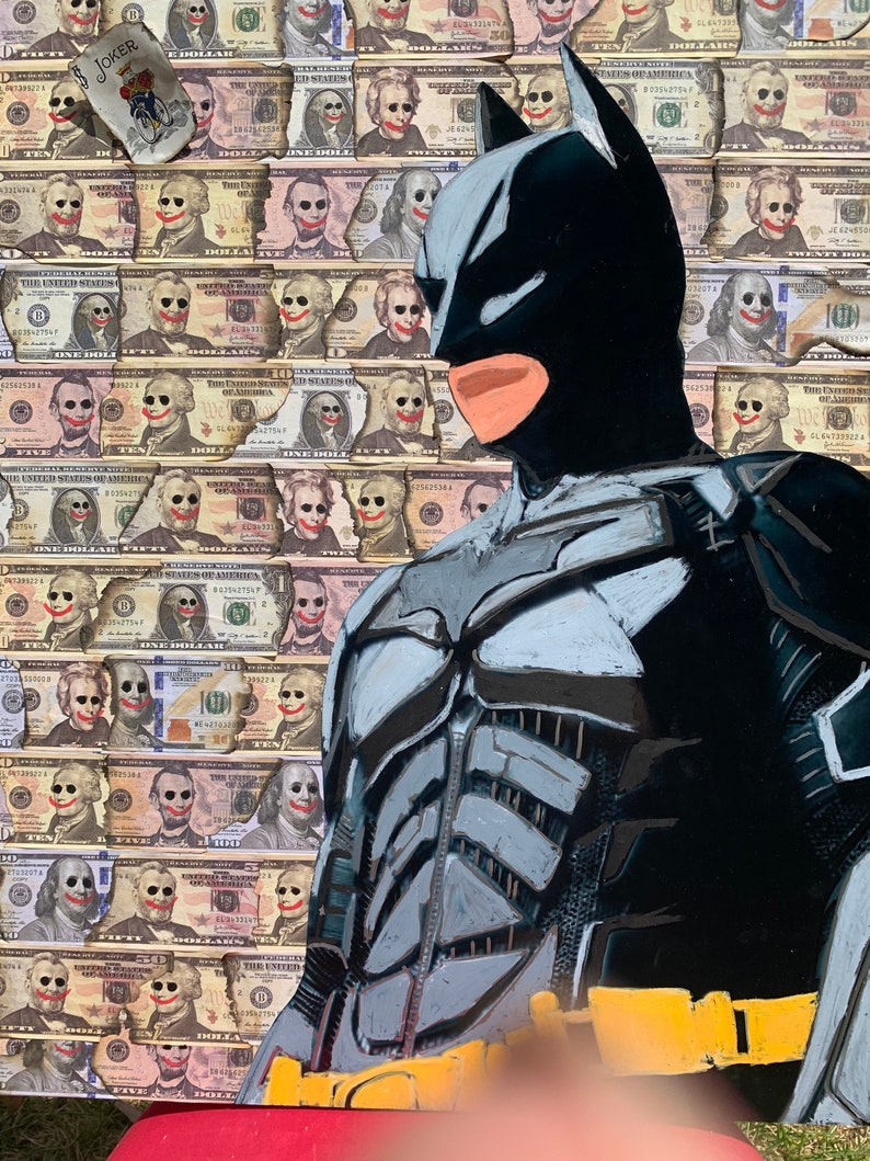 Batman the Dark Knight Joker Collage Print Painting on Canvas - Etsy