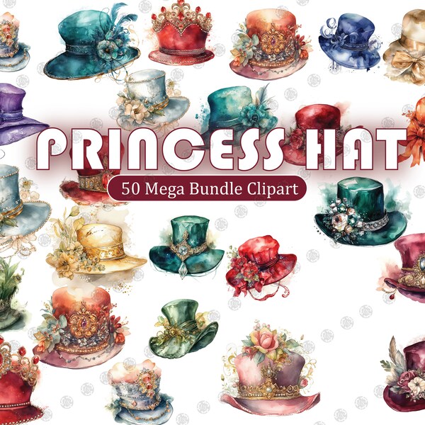 Hat Princess Clipart - Etsy