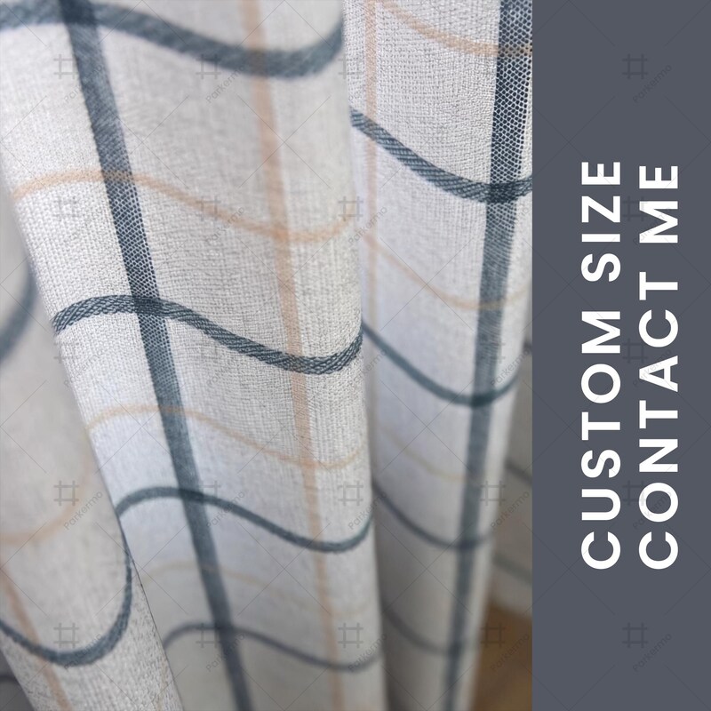 Windowpane Curtains - Etsy