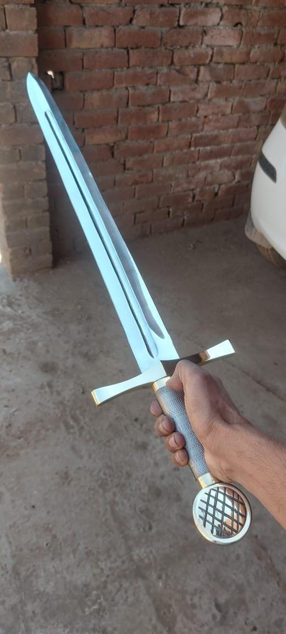 The Excalibur Sword 42''inches Smith Hand-forged Premium Looked 5160 ...