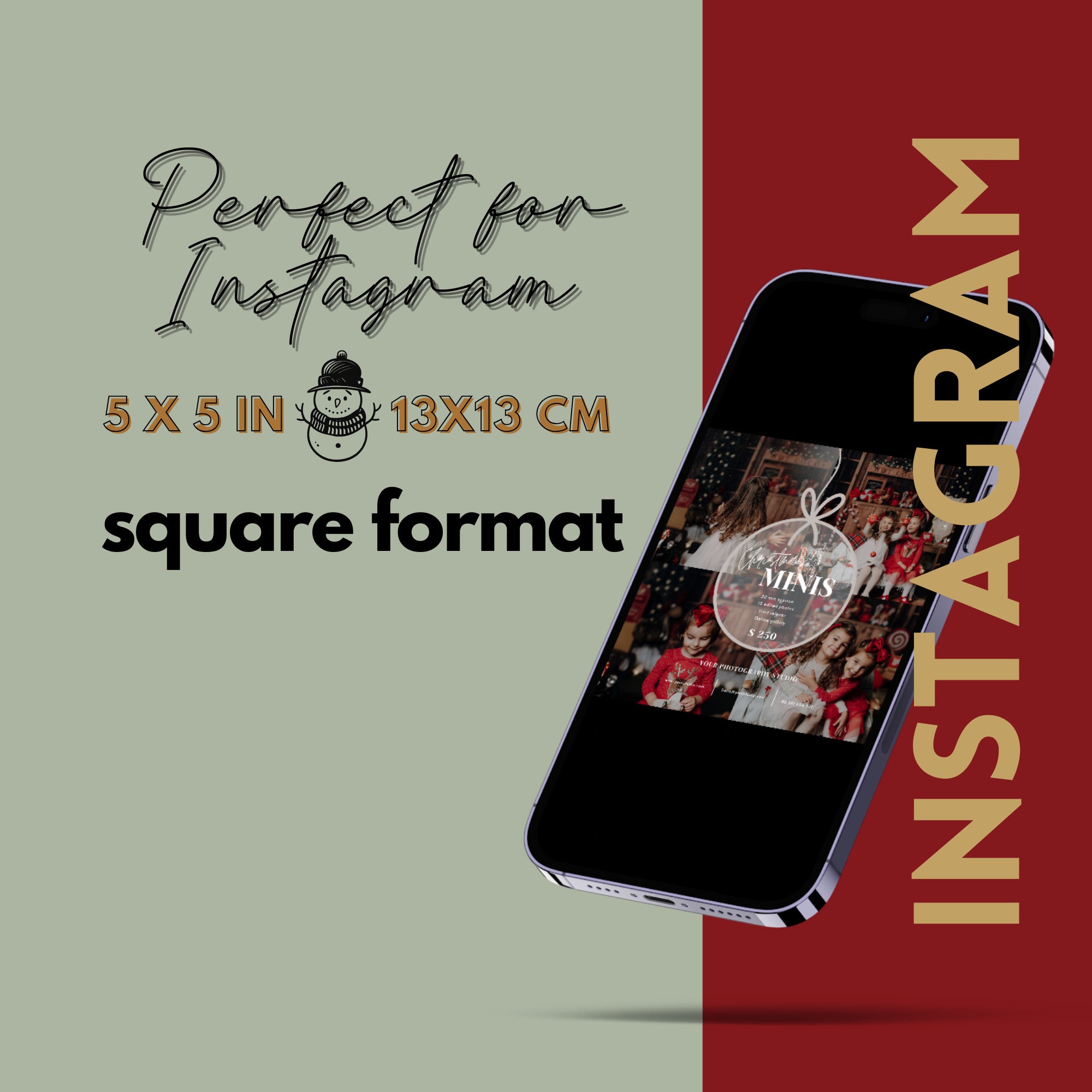 Christmas Mini Session Template, Christmas Cards Template for ...