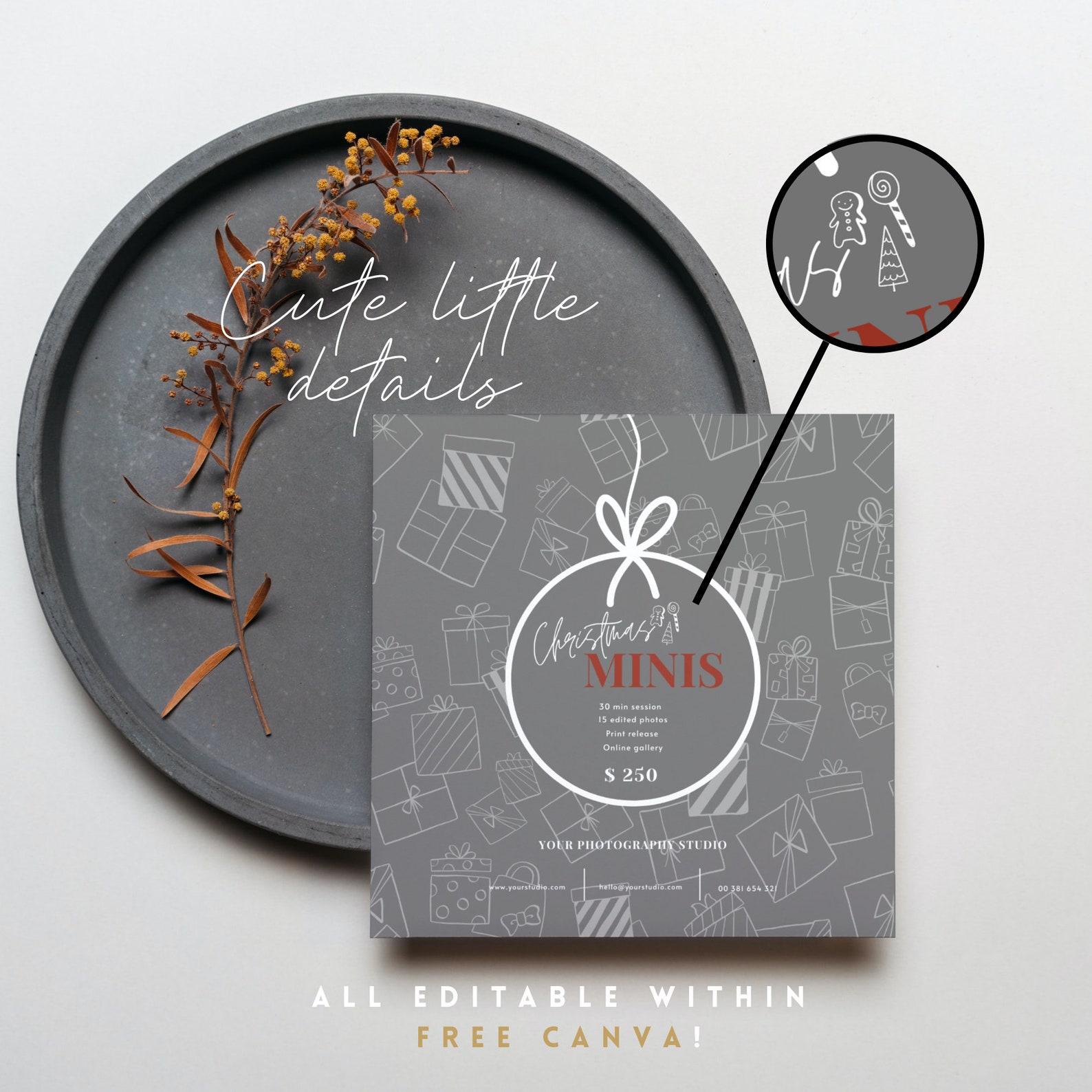 Christmas Mini Session Template, Christmas Cards Template for ...