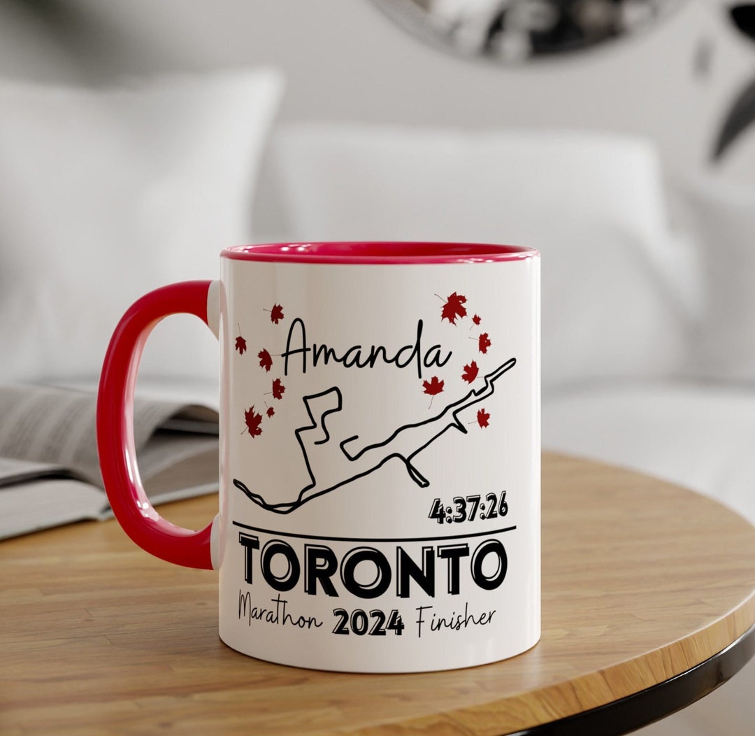 Custom Toronto 2024 Marathon Finisher Mug, Running Gifts, Marathon ...