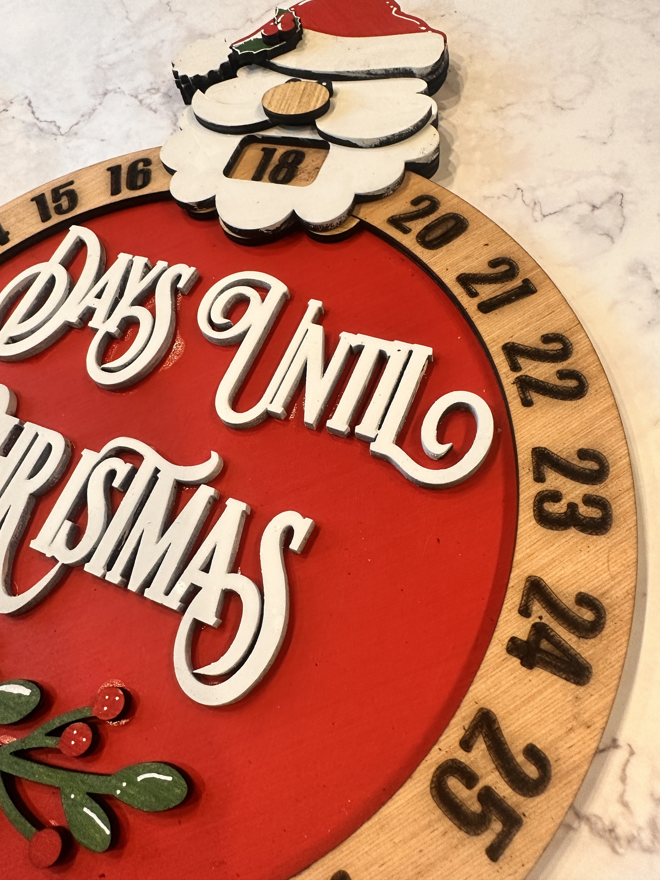 Santa Christmas Countdown Days Until Christmas Countdown - Etsy