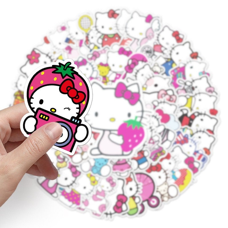 Hello Kitty Sanrio Sticker Pack, Kawaii, Gifts for Her, Phone and ...