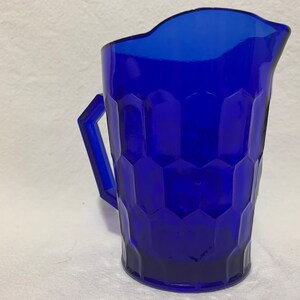 Rare Vintage Coca-cola Cobalt Blue Glass Creamer Pitcher With Handle ...