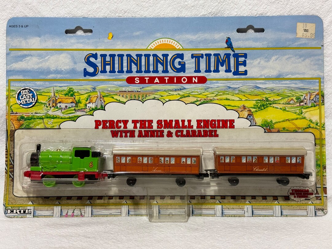 Rare ERTL Thomas & Friends Percy Small Engine Annie Clarabel Die-cast ...